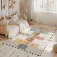 Grande tappeto da gioco in doppia garza di cotone marinière Baby sailor ...