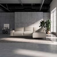 Canapé d'angle droit en tissu naturel l274 Sloping | Maisons du Monde