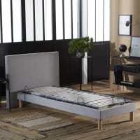Ensemble électrique matelas mémoire de forme gris 90x190 | Maisons du Monde