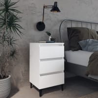 Mesita de noche 1 cajón blanco Layola | Maisons du Monde