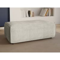 Pouf corduroy beige Myra | Maisons du Monde