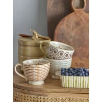 Taza y platillo de té de loza blanca Bourgeoisie | Maisons du Monde