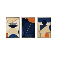 Tableau graphique design noir et or – cadre doré (lot de 2) | Maisons ...