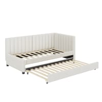 Letto estraibile effetto legno grigio con presa USB e contenitore ...
