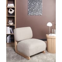 Sill¢n de dise¤o de tela beige Agathe | Maisons du Monde