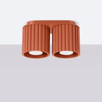 Plafonnier Aluminium Ocre Rouge Gx53 2 Aura Aura | Maisons du Monde