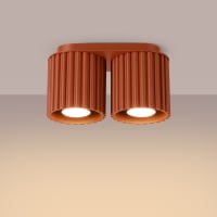 Plafonnier Aluminium Ocre Rouge Gx53 2 Aura Aura | Maisons du Monde