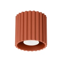Lámpara de techo ocre rojo aluminio alt. 7 cm Karbon | Maisons du Monde