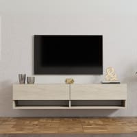 Mobile tv sospeso con armadietti 150 cm noce Hal | Maisons du Monde