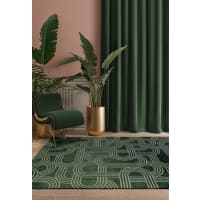 Tapis à relief vert olive design 80x150 cm Bolen | Maisons du Monde