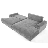Canapé d'angle convertible tissu doux 3 places vert Oceane | Maisons du ...