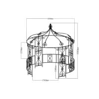 Gazebo da giardino poliestere nero Fidala | Maisons du Monde