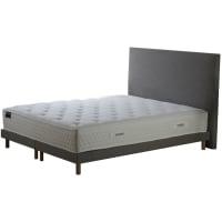 Matelas ressort sommier kit lattes tête lit capitonnée 140x190 ...