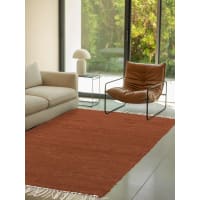 Tappeto mélange tessuto a mano rosso 90x160 cm Pure | Maisons du Monde