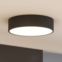 Plafón techo led acero negro 23x23x8 cm Giro | Maisons du Monde