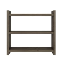 Juego de 2 estantes de pared 60x25 cm mdf marrón wengué Roma | Maisons ...