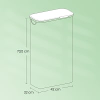 Cesto de ropa sucia de 90 l con forro extraíble de color blanco Roxanne ...