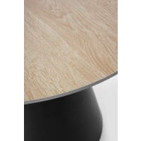 Table à manger ronde 4 personnes céramique et effet chêne d120 Cono ...