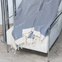 Manta en algodón azul marino de 140x190cm | Maisons du Monde