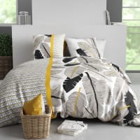 Parure de couette 100% coton 76 fils imprimée 240x220 2 taies | Maisons ...