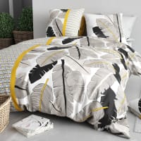 Parure de couette 100% coton 76 fils imprimée 240x220 2 taies | Maisons ...