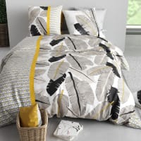 Parure de couette 100% coton 76 fils imprimée 240x220 2 taies | Maisons ...