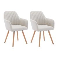 Set di 4 sedie similpelle beige 84x44 cm Elia | Maisons du Monde