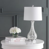 Lámpara de mesa de vidrio plata Foza | Maisons du Monde