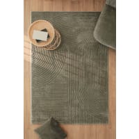 Tapis à relief vert olive design 80x150 cm Bolen | Maisons du Monde