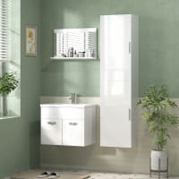 Columna de baño de 1 puerta y 2 nichos color cachemira a192 cm - beige ...