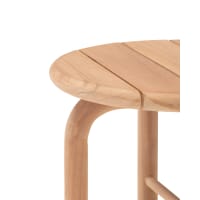 Table basse jardin ronde teck recycl‚ couleur naturelle d80 Kally ...