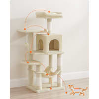 Arbre à chat griffoir multi-niveaux avec hamac et niche Danoo | Maisons ...