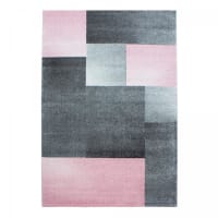 Tapis intérieur motif graphique rose et marron 120x170cm Nola | Maisons ...