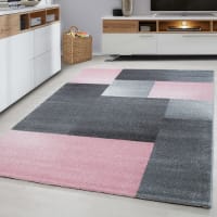 Tapis intérieur motif graphique rose et marron 120x170cm Nola | Maisons ...