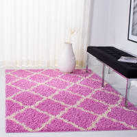 Tapis shaggy uni vieux rose 120x170 cm Aloha | Maisons du Monde