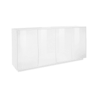 Crédence Bois Blanc Brillant 160x45x85.5 cm Aschly | Maisons du Monde