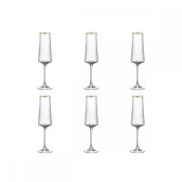 Copas de án con borde dorado 220 ml - paquete de 6 | Maisons du Monde