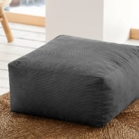 Puf reposapiés modular en pana beige Zen | Maisons du Monde