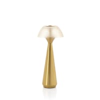 Lampada da tavolo in metallo e vetro color oro (20 x 18 x 66 cm ...