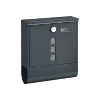 Cassetta postale da parete moderna antracite 37x11x37cm | Maisons du Monde