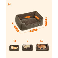 Cuccia per animali sfoderabile antimacchia marrone l (100x75 cm) Canela ...