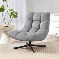 Fauteuil en bois et velours côtelé beige Lanna | Maisons du Monde