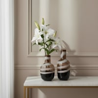 Vase en acier dégradé rouge et beige Rici | Maisons du Monde