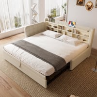 Cama individual infantil de madera maciza de pino color blanco 90x200 ...