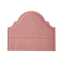Cabecero de cama estilo shabby chic en terciopelo de poliéster. Azul ...