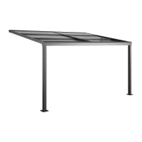 Pergola - Tendone metallo grigio 396 x 300 x 250 cm | Maisons du Monde