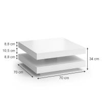 Table basse gigogne en bois épais (lot de 3), bois clair Alma | Maisons ...