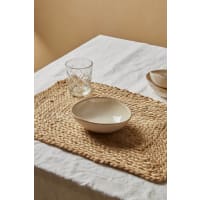 Set 2 individuales yute natural flecos marfil natural. Algodón (UNICA ...