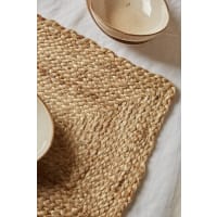 Set 2 individuales yute natural flecos marfil natural. Algodón (UNICA ...