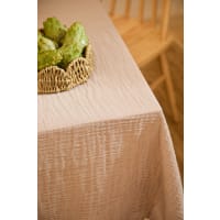 Mantel antimanchas 100% algodón blanco 200x155 cm Liso | Maisons du Monde